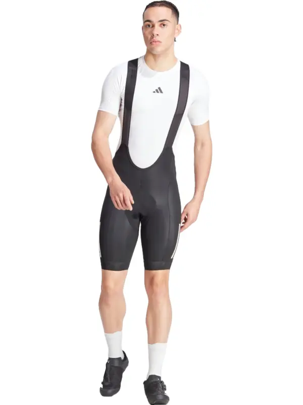 Adidas Essentials 3-stripes Padded Cycling Bib Shorts - Black