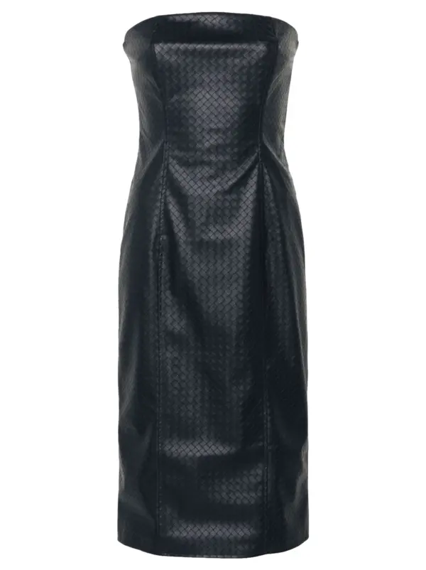 Remain Birger Christensen Braided Faux Leather Midi Dress - Blue