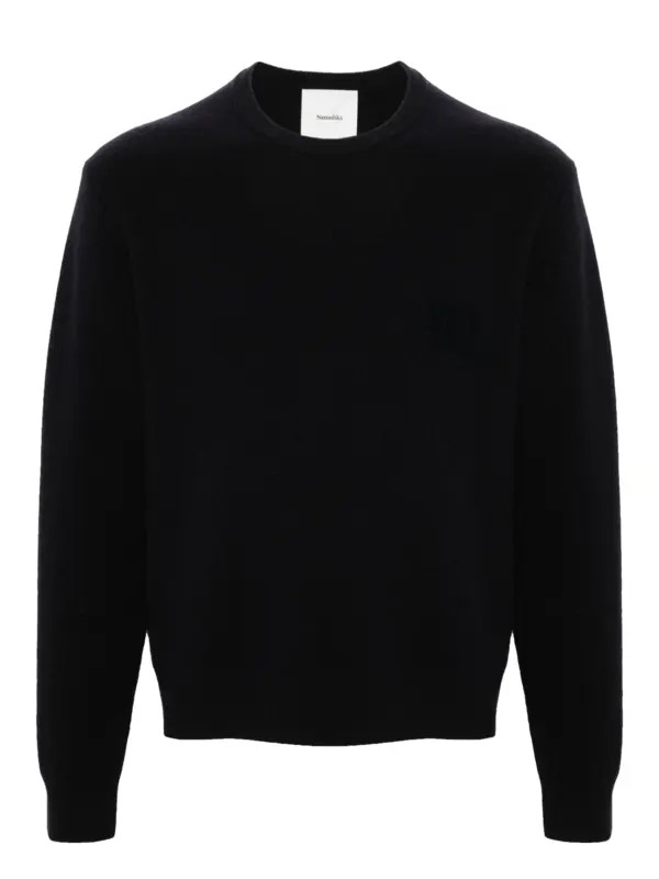 Nanushka Motif-embroidered Wool Jumper - Blue