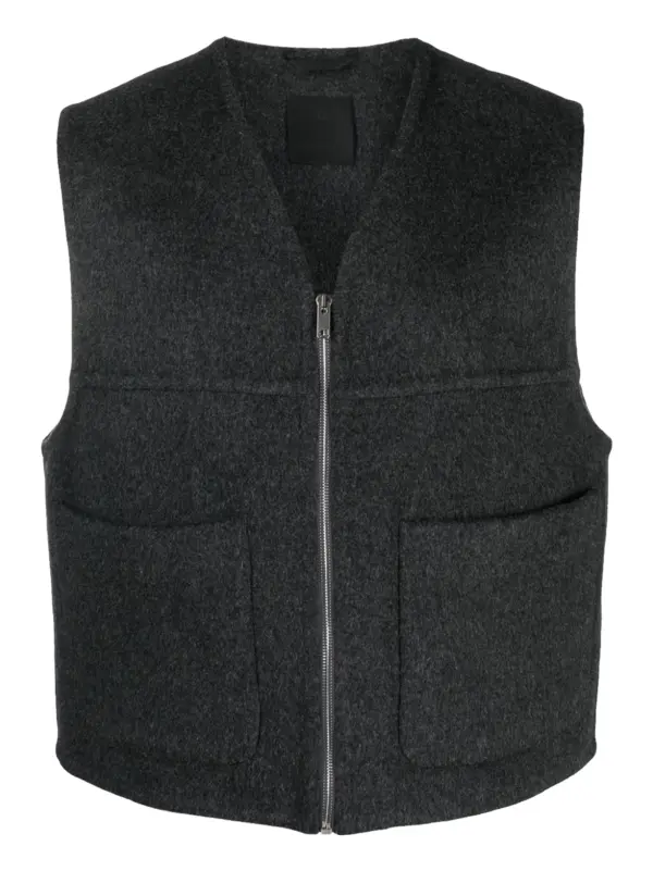 Givenchy Wool-cashmere Blend Waistcoat - Grey