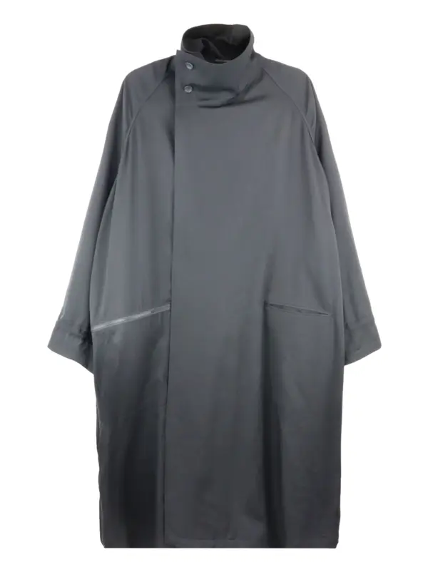 Yohji Yamamoto Cross-zipper Wool Gabardine Jacket - Black