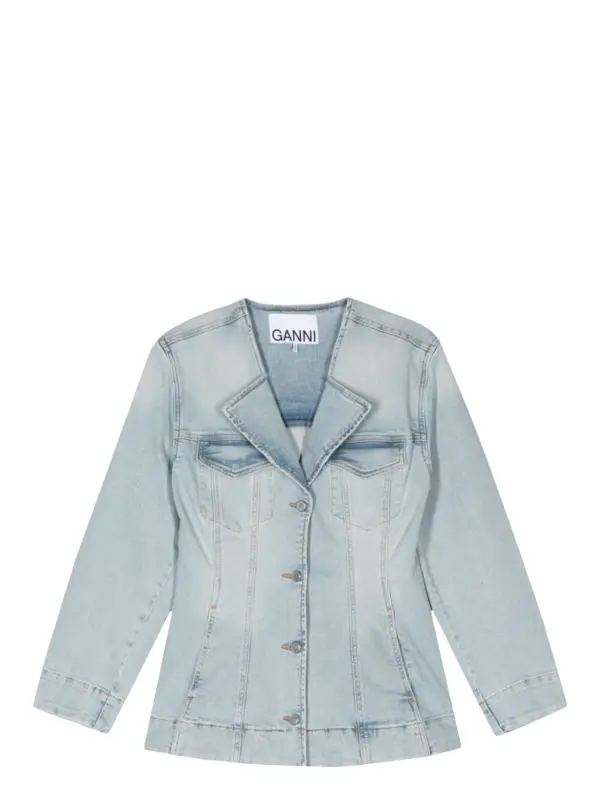GANNI Denim Blazer - Blue