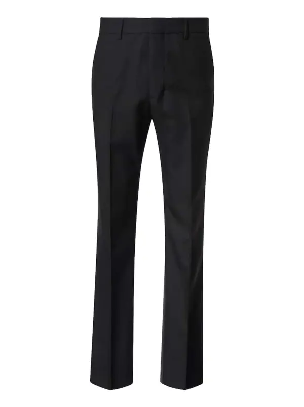Ami Pleated Virgin Wool Trousers - Black