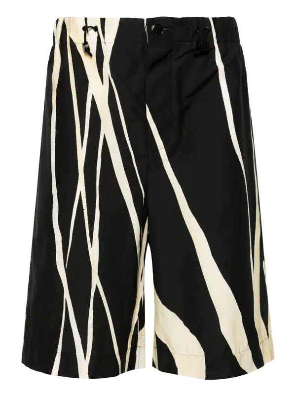 Nanushka Drawstring Bermuda Shorts - Black