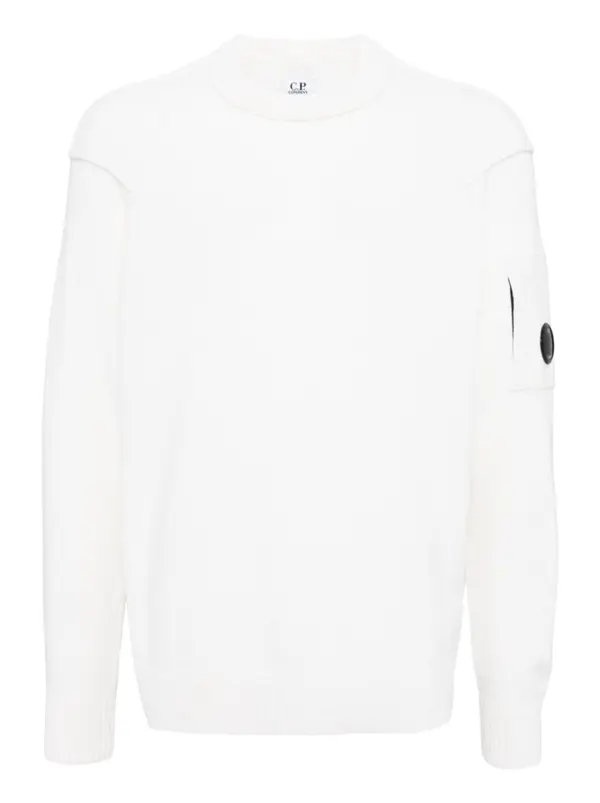C.P. COMPANY Lens Appliqué Jumper - White