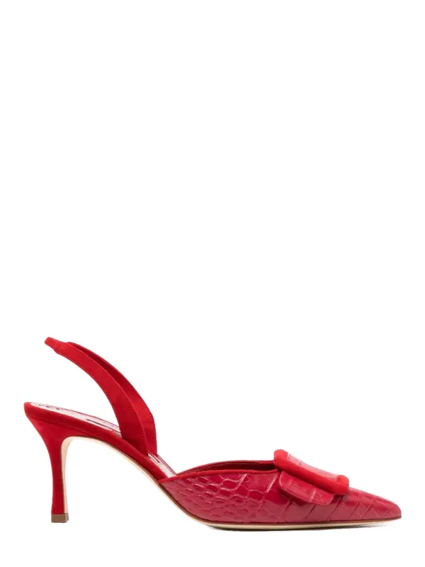 Manolo Blahnik 70mm Mayslibi Slingback Pumps - Red
