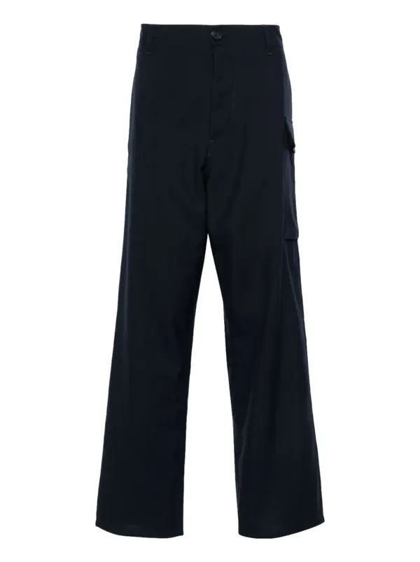 Marni Logo-embroidered Cargo Trousers - Blue