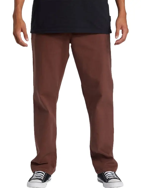 Quiksilver Dna Beach Cotton Twill Pants - Brown Stone