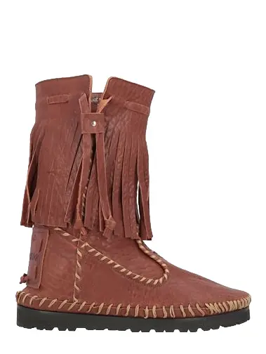 Dsquared2 Chocolate Lambskin Boots With Fringe - Brown