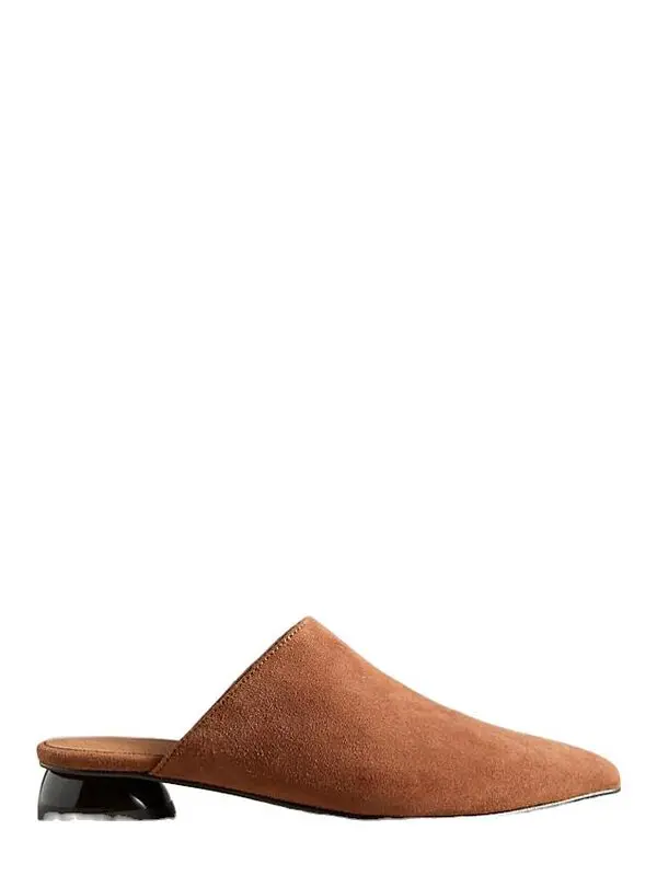 Anthropologie Poted-toe Mules - Honey Suede