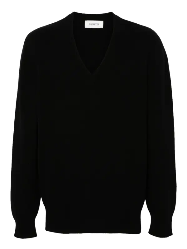 LANEUS V-neck Sweater - Black