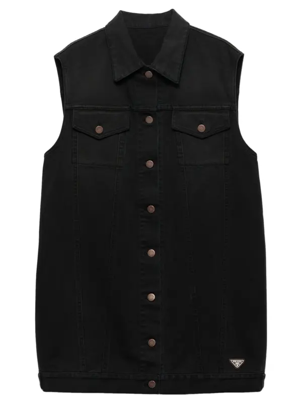 Prada Denim Mini Dress - Black
