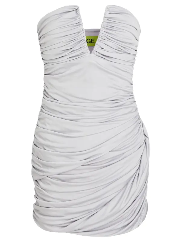 Gauge81 Talsi Strapless Mini Dress - Light Gray