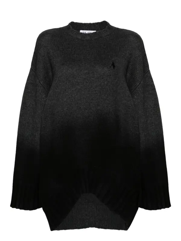 Attico Ribbed-knit Mini Dress - Grey