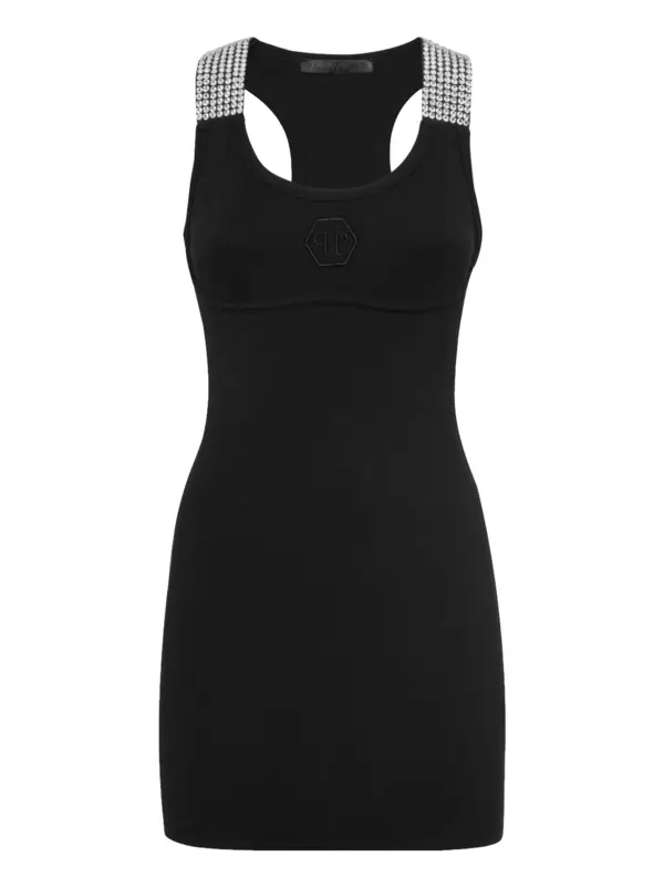 Philipp Plein Crystal-embellished Minidress - Black