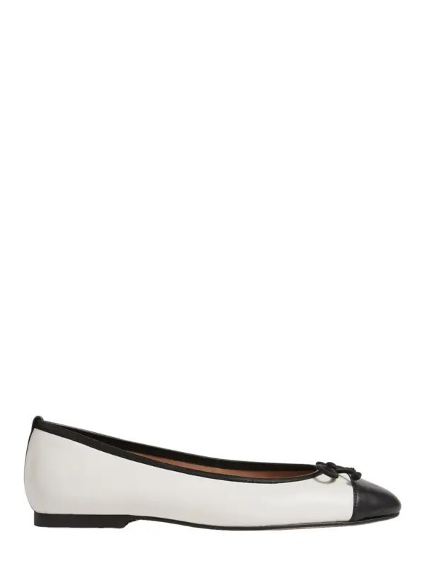 LK BENNETT Kara Ballerina Flats - White/black