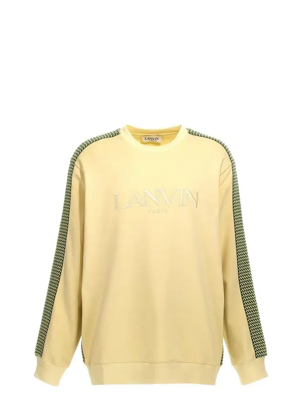 LANVIN Brodé Side Curb' Sweatshirt - Yellow