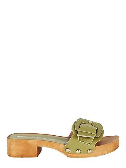 Intentionally Blank Mar Mule Sandals - Olive