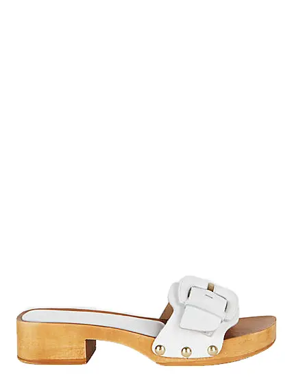 Intentionally Blank Mar Mule Sandals - White