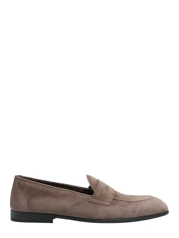 Brioni York Suede Loafers - Zinc