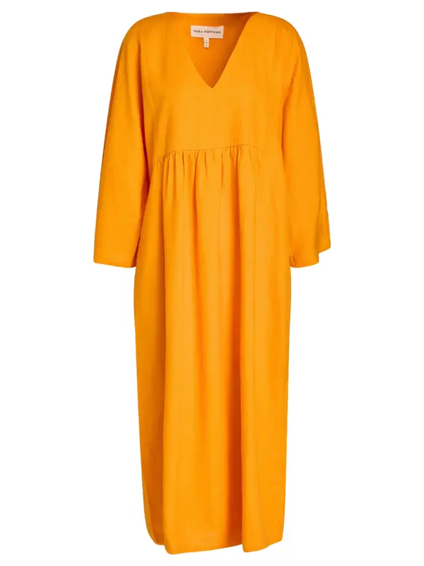 Mara Hoffman Aviva Hemp Midi Dress - Saffron