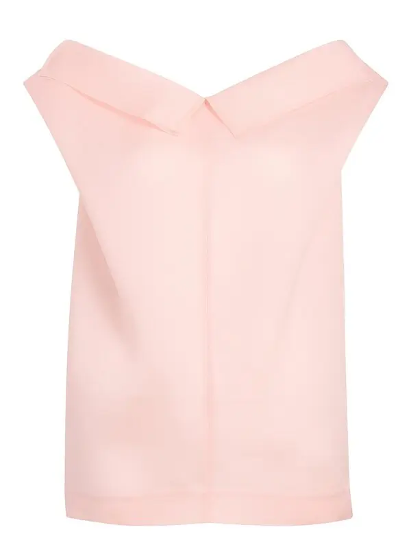 Khaite Selly Draped Silk Top - Pink