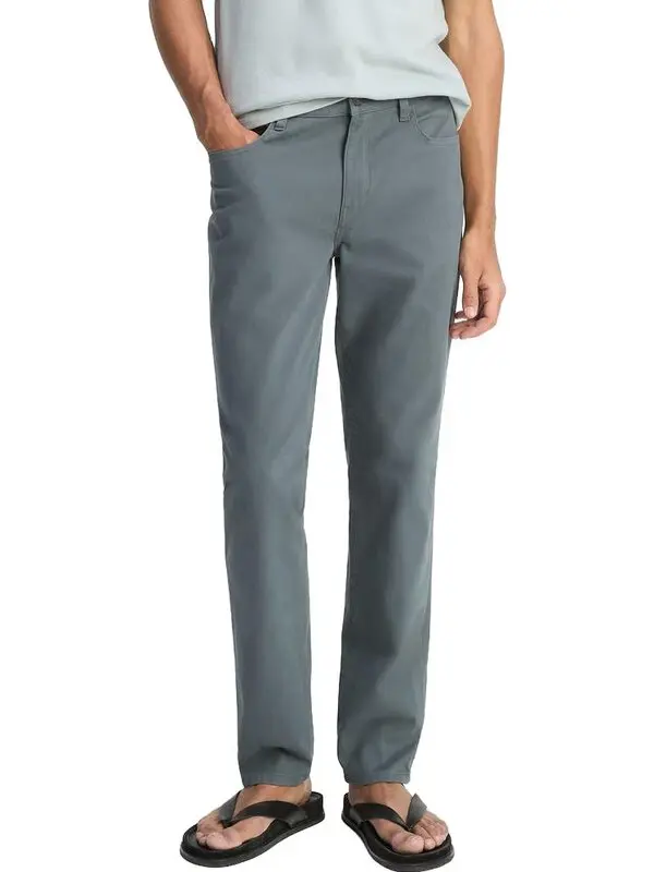 Vince Dylan Slim Fit Peached Stretch Cotton Pants - Harbor Blue
