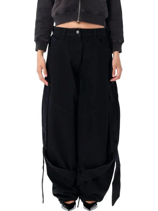 Attico Straight Leg Jeans - Black
