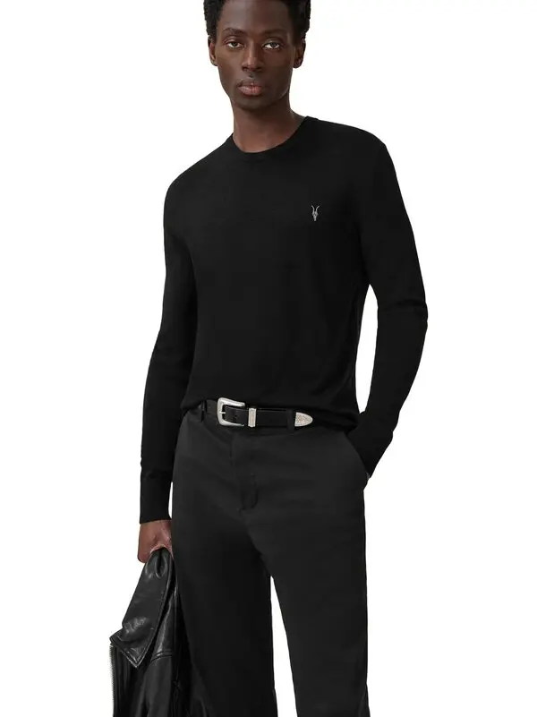 All Saints Mode Merino Ramskull Sweater - Taupe