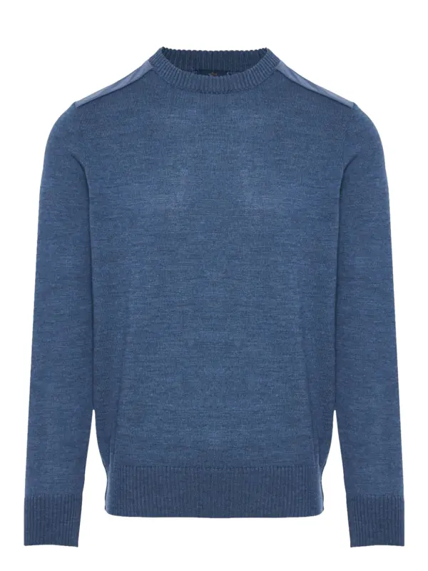Paul & Shark Logo-patch Wool Jumper - Blue