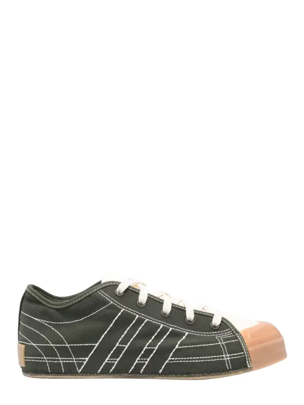 Y3 Logo-patch Sneakers - Green