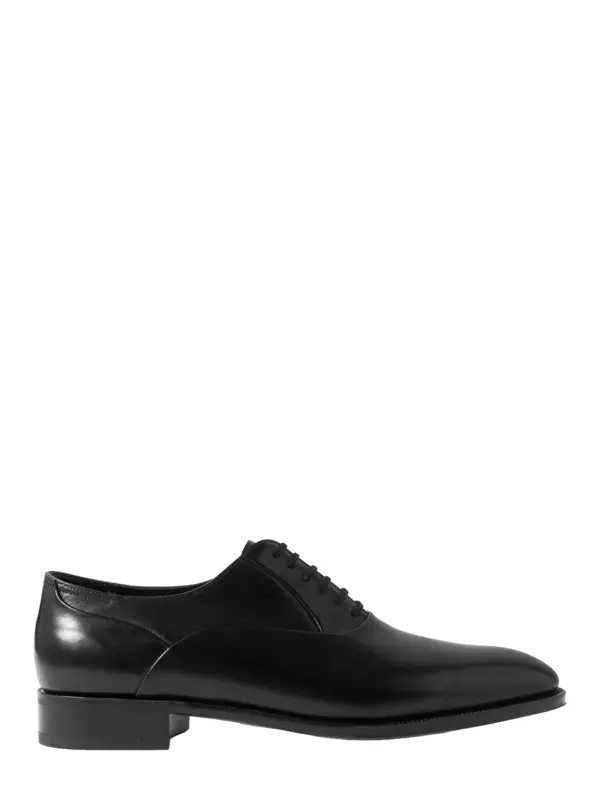 John Lobb Edgar Glossed-leather Oxford Shoes - Black