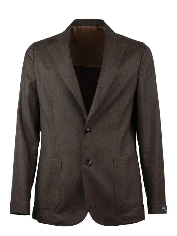 BARBA NAPOLI Virgin Wool Jacket - Gray