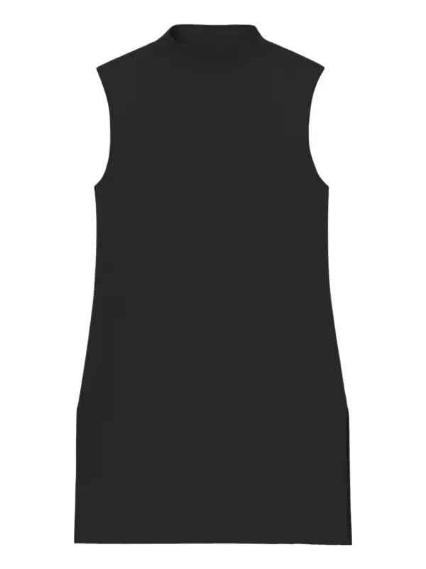Lafayette 148 New York Matte Crepe Mockneck Tunic - Black