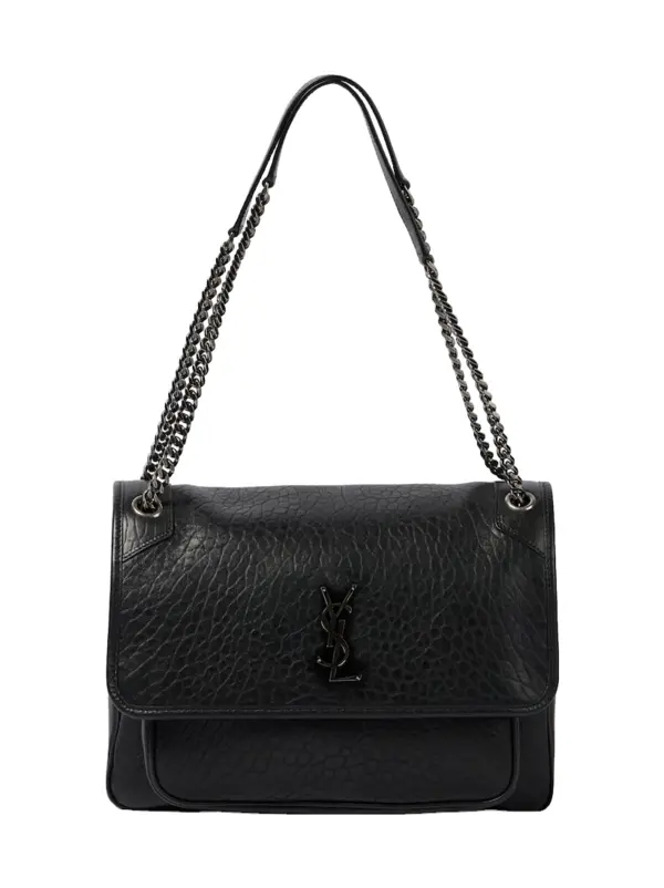 Saint Laurent Niki Large Leather Shoulder Bag - Black