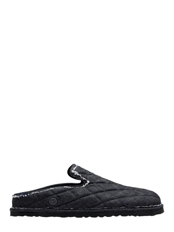 BIRKENSTOCK Eliscu Quilted Denim Mules - Dark Wash Denim