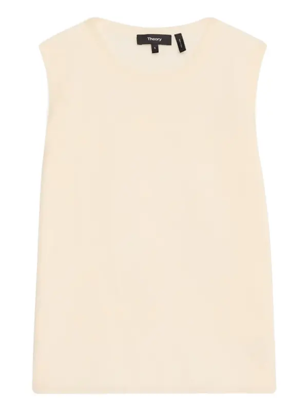 Theory Regal Merino Wool Shell Top - New Ivory