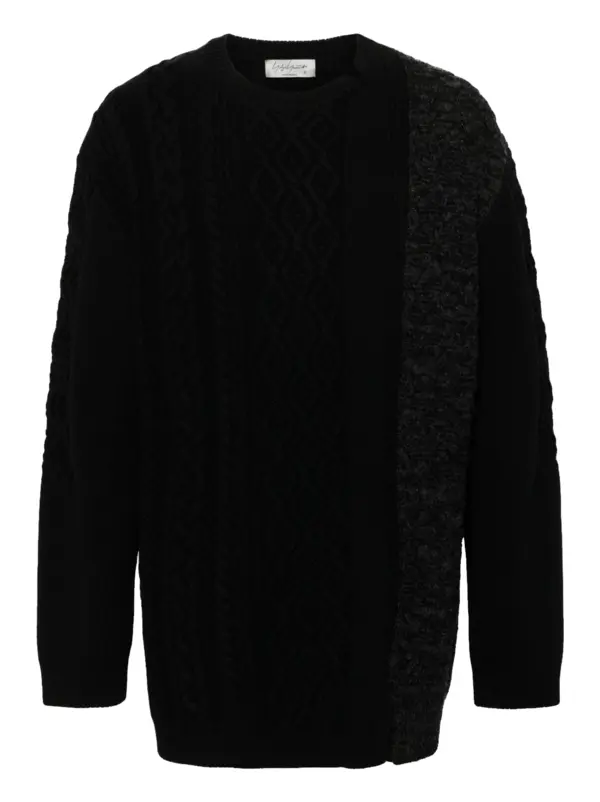 Yohji Yamamoto Cable-knit Sweater - Black