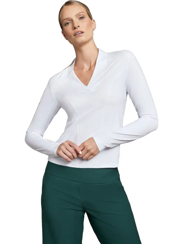 Carbon38 Long Sleeve Shirt - White