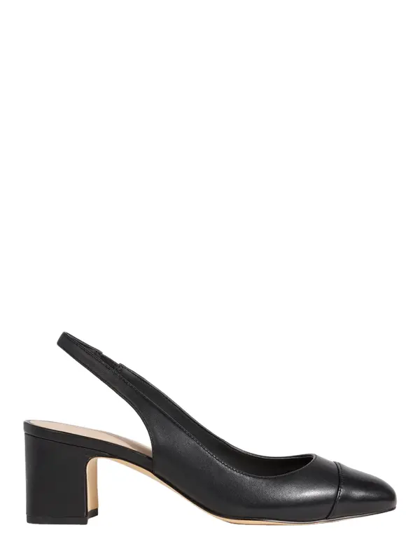 STUART WEITZMAN Milla 55 Leather Slingback Pumps - Black