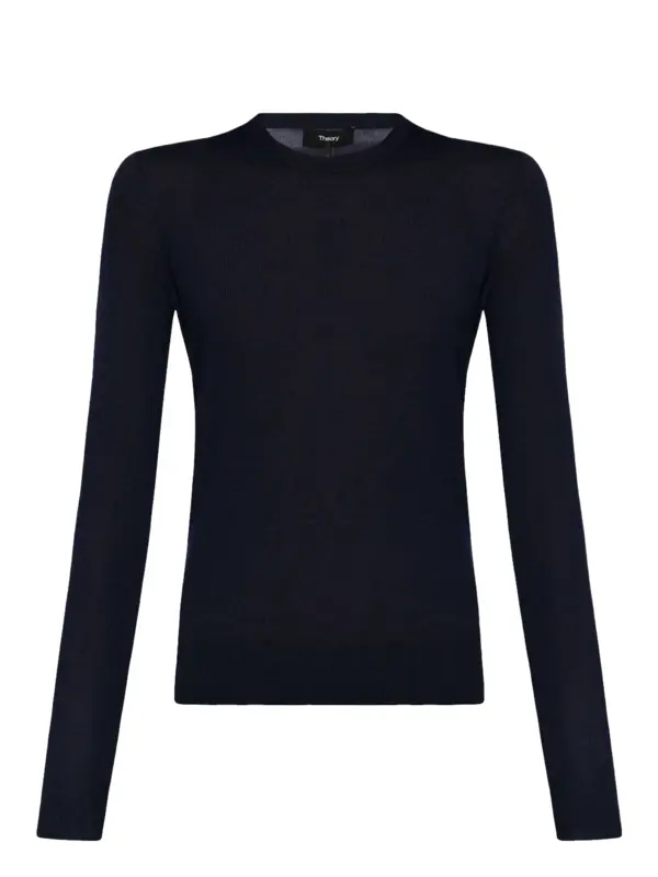 Theory Crew-neck Jumper - Black