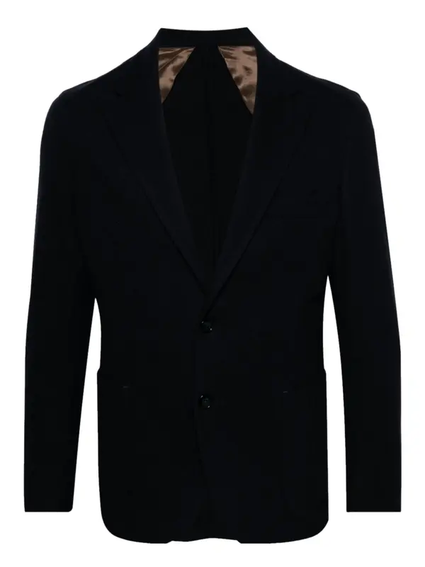 BARBA NAPOLI Wool-blend Blazer - Blue