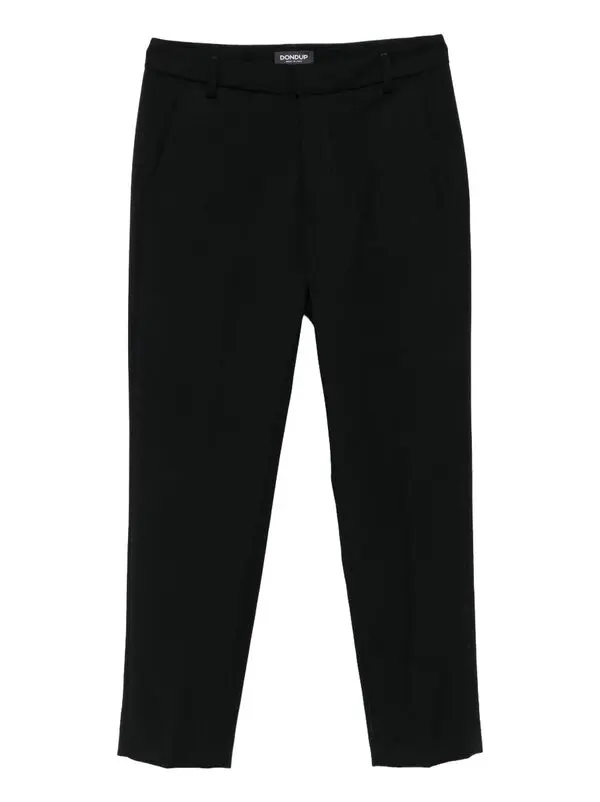 DONDUP Cropped Wool Trousers - Black