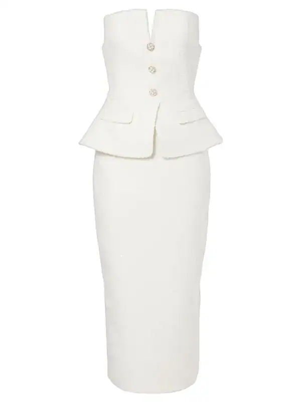 Self-portrait Button Detailed Cocktail Dresses | Editorialist