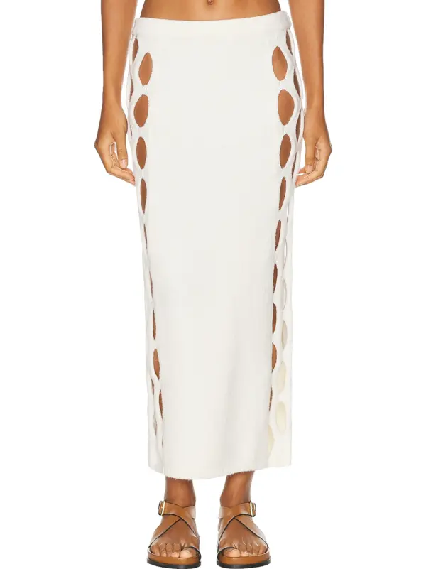 DIOTIMA Steer Knit Skirt - White