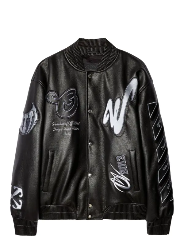 Off-White Patchwork Bomber Jacket - Black