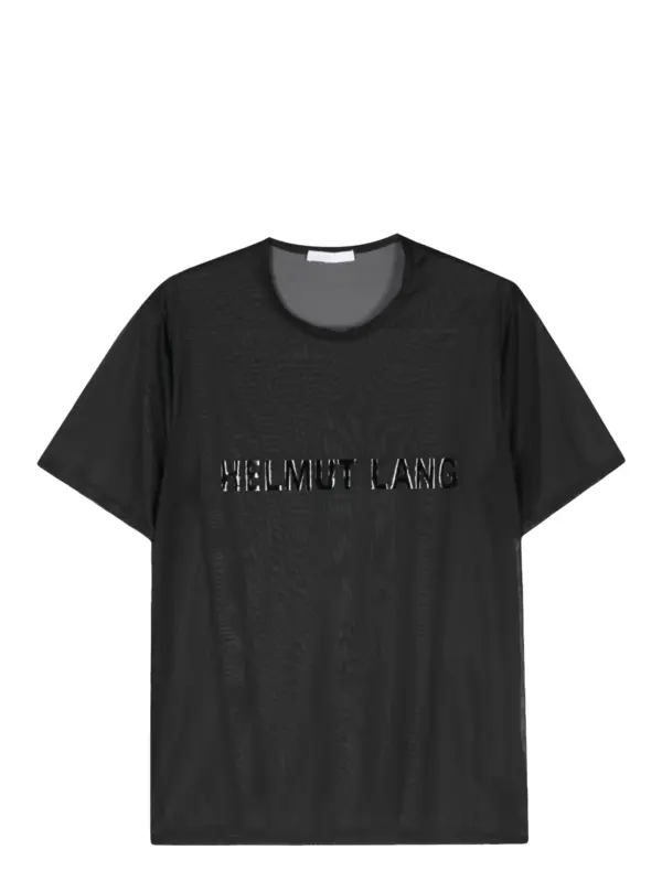 Helmut Lang Logo-appliqué Sheer T-shirt - Black