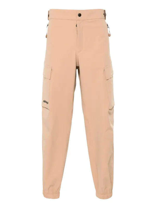 Moncler Logo Tapered Trousers - Neutrals