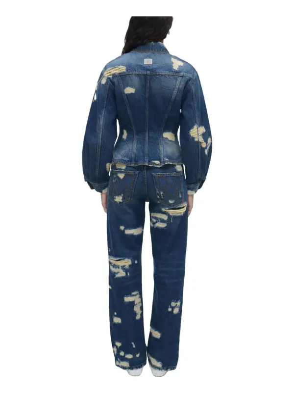 Marc Jacobs Distressed Denim Jacket - Blue