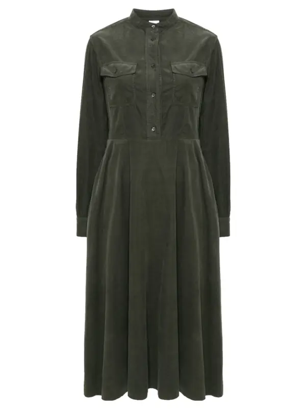 Aspesi Corduroy Midi Dress - Green